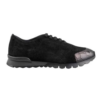 Kiton Suede Sneakers - - Shoes - Herren - Schwarzk - 44 1/2 EU