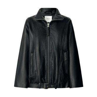 Pepe Jeans London Lederjacken - - Jackets - Damen - Schwarzk - XS