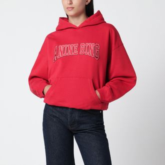 Anine Bing Harvey roter Baumwoll-Hoodie