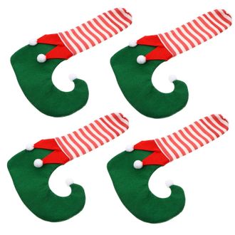 Lurrose 4 St&uuml;ck Weihnachts Stuhlbeinschoner Tischfu&szlig;&uuml;berz&uuml;ge aus Robustem Material rutschfest Passend f&uuml;r K&uuml;chen Esszimmer und Schreibtischst&uuml;hle B&uuml;ro und Zuh