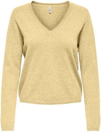 Only Neck Pullover Onlloyal Life Ls Pull &agrave; col en V KNT Nca, Sunlight, XS Femme