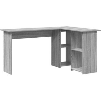 vidaXL Vidaxl - Schreibtisch Grau Sonoma 142 x 102 x 73 cm Holzwerkstoff