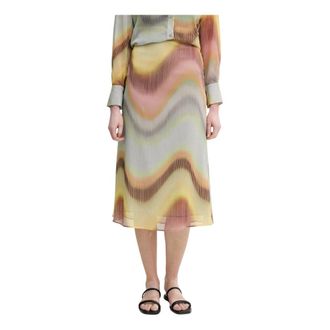 Paul Smith Jupe midi &agrave; motif ondul&eacute; - Femme - Jupes - Multicolore - Taille: 38 FR