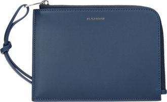 Jil Sander Femmes Portefeuille en cuir bleu/bleu marine