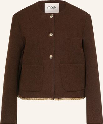 Maje Tweed-Blazer braun