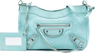 Balenciaga Hobo Bags - Chevre Motocross Classic Metallic Edge Hip Crossbo - Gr. unisize - in Blau - f&uuml;r Damen