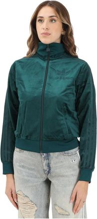 adidas Femme, Vestes, Vert, Taille: 38 FR Adicolor Velour Track Top