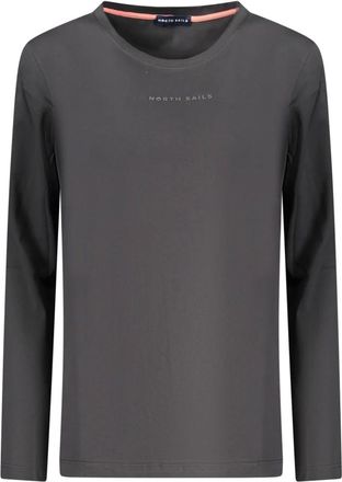 North Sails Femme, Tops, Noir, Taille: 42 FR T-shirt &agrave; manches longues avec logo en relief