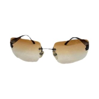 Chanel Pre-owned Metall Sonnenbrille - - Pre-owned - Damen - Orange - ONE SIZE