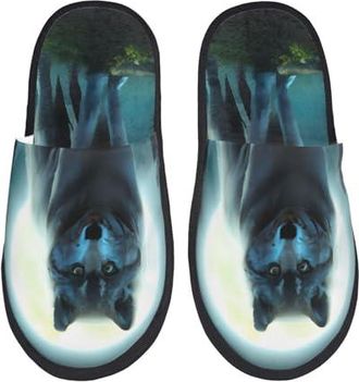 Generic Pantoufle Maison Empreinte De Loup Hiver Pantoufles Antid&eacute;rapantes Hiver Chaussures Chaudes Doux Chaussons Maison Pour Maison Salon Chambre M
