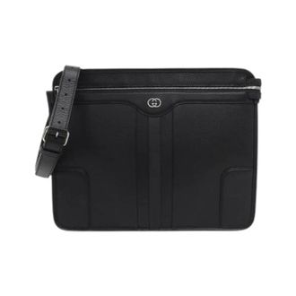 Gucci Sac bandouli&egrave;re en cuir Pre-owned - Femme - Pre-owned - Noir - Taille: ONE Size