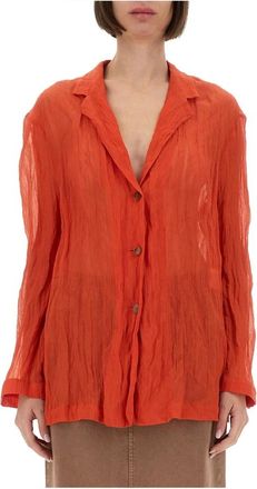 Alysi Femme, Blouses et Chemises, Rouge, Taille: 36 FR Memory Gauze Shirt