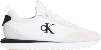 Calvin Klein Damen Retro Runner Sock Laceup Mix Mat Yw0yw02060 Low Top, White (Bright White/Black/Marshmallow), 40 EU