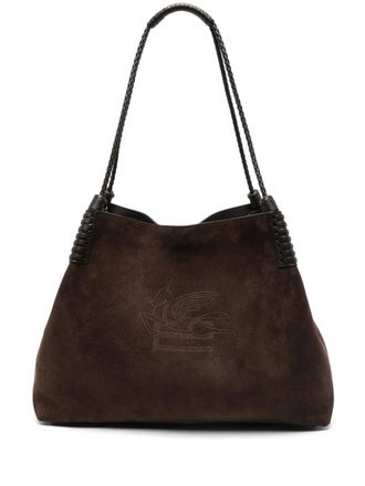 Etro sac porté épaule en daim - Marron