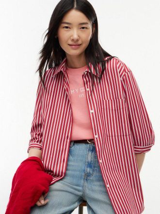 Tommy Hilfiger Langarmbluse ESS POPLIN EASY FIT SHIRT Baumwolle