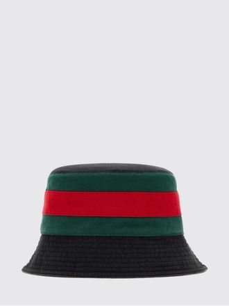Gucci Bucket-Hat aus Baumwolltwill mit Webstreifen-Detail