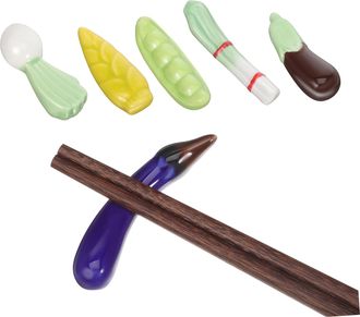 NUOBESTY 6 St&uuml;ck Teiliges Keramik Essst&auml;bchenablagen Gem&uuml;seform Hitzebest&auml;ndig Kompakt Vielseitig als Besteck Pinselhalter Dekorativ f&uuml;r K&uuml;che und Esstisch
