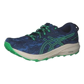 Asics Fujitrabuco Lite 3 Chaussure de Course de Trail Running pour Homme Bleu Vert 44 EU