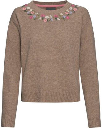 Reitmayer Strickpullover Strickpullover mit Blumenstick