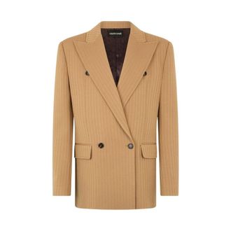 Roberto Cavalli Gestreifte- zweireihige Jacke - - Jackets - Herren - Braun - L