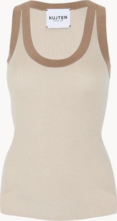 Kujten Débadeur soie-cachemire colorblock - Débardeur Nael