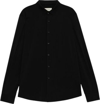 Gianni Lupo Homme, Chemises, Noir, Taille: M Camicia collo piccolo in tessuto tecnico elasticizzato Gl1002Tb