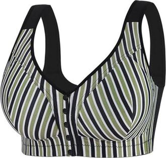 Generic Soutien-gorge à couverture complète avec fermeture à lavant, légèrement doublé, sans armature, couverture complète confortable, soutien-gorge de souti