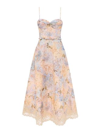 Zimmermann Knielanges Kleid - Blau