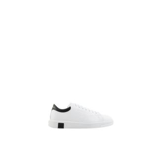 A|X Armani Exchange Homme, Chaussures, Blanc, Taille: 40 EU Baskets Blancs en Cuir Design &Eacute;l&eacute;gant