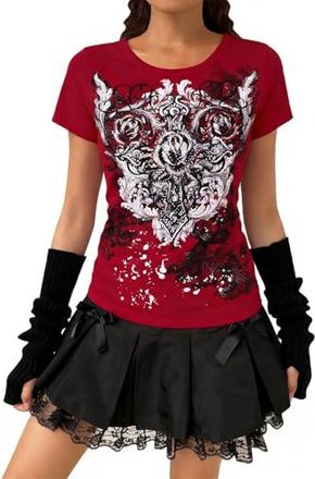 Generic T-shirt d&eacute;t&eacute; &agrave; manches courtes pour femme, coupe ample, t-shirt de sport, t-shirt de baseball, t-shirt d&eacute;contract&eacute;, t-shirt de baseball, v&ecirc;tements pou