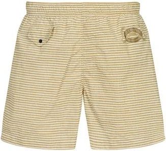 C.P. Company Short de bain ray&eacute; &agrave; logo imprim&eacute;