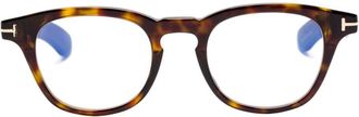 Tom Ford Eyewear FT5976B 052 Brille mit rundem Gestell - Schwarz