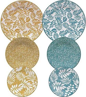 Tognana Merida, Tafelservice für 4 Personen, 12-teilig, Porzellan, mehrfarbig