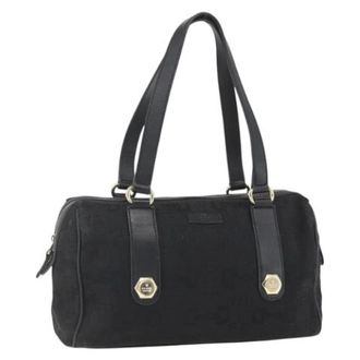 Gucci Sac bandouli&egrave;re en toile Pre-owned - Femme - Pre-owned - Noir - Taille: ONE Size