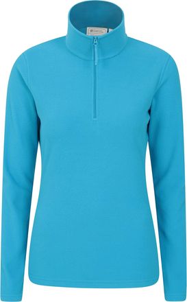 Mountain Warehouse Camber Half Zip Womens Fleece - Leichtes, warmes & kuscheliges Half Zip Sweatshirt Top - Ideal für Camping, Outdoor, Reisen & Wandern Kobalt (Plain) 2