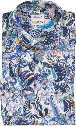 Olymp Herren Hemd blau Baumwolle