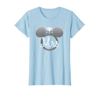 Disney Mickey Mouse Diamond Wedding Ring Bride Wife Mrs T-Shirt