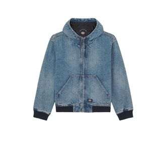 Dickies Homme, Vestes, Bleu, Taille: L Veste en jean &agrave; capuche
