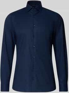 Olymp Level 5 Slim Fit Businesshemd aus Baumwolle mit Kentkragen