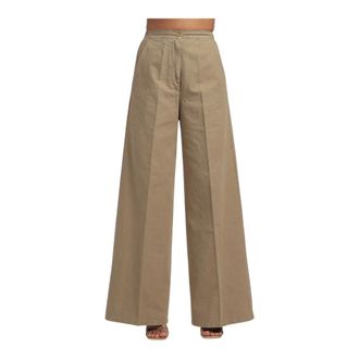 Forte_Forte Weitgeschnittene Hose aus Baumwoll-Canvas - - Trousers - Damen - Braun - 2XS