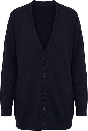 Miamoda Strickjacke Long-Strickjacke Regular Fit V-Ausschnitt