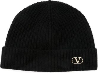 Valentino Garavani Homme, Accessoires, Noir, Taille: ONE Size Cashmere Beanie
