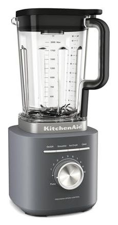 KitchenAid 5KSB2073EDG Pure Power Blender, Mixeur Puissant avec Bol 2L sans BPA, 10 Vitesses et Programmes Automatiques, Gris Mat