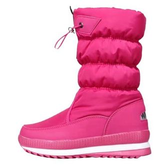 Generic JJDFW Bottes de neige chaudes pour femme Bottes dhiver imperm&eacute;ables antid&eacute;rapantes en fourrure pelucheuse mi-mollet Botas, A6, 37 1/3 EU