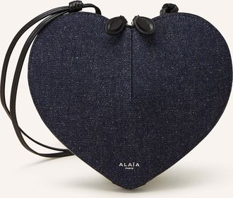Alaia Alaïa Umhängetasche Le Coeur In Jeansoptik blau