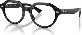 Ray-Ban Gina Optics Schwarz Fassung Klar Glas Polarisiert 49-20