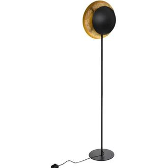 PEGANE Pegane - Lampe à poser, lampadaire droit en métal noir - Longueur 33 x Profondeur 23 x Hauteur 144 cm