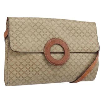Celine Sac bandouli&egrave;re en toile Macadam Vintage Pre-owned - Femme - Pre-owned - Beige - Taille: ONE Size