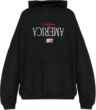 Willy Chavarria Homme, Sweatshirts et sweats &agrave; capuche, Noir, Taille: S SweaT-shirt Oversize