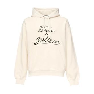Dolce & Gabbana Jersey Hoodie mit Stickerei - - Sweatshirts & Hoodies - Herren - Beige - XL